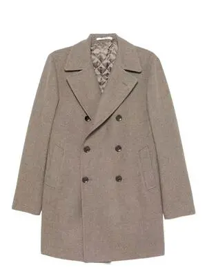 Tagliatore Flap-pocket Double-breasted Coat - Brown