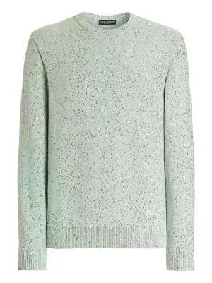 DOLCE & GABBANA Dolce & Gabbana Green Crew Neck Long Sleeve Sweater