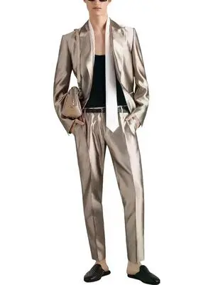 Dolce & Gabbana Sicilia Light Single-breasted Silk Shantung Jacket - Neutrals