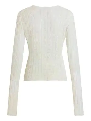 Dolce & Gabbana Cotton Lace-knit Cardigan - Neutrals