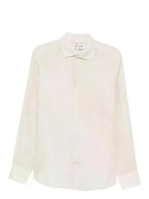 MC2 SAINT BARTH Pamplona Geometric-print Shirt Neutrals