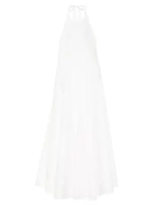 Brunello Cucinelli Halterneck Maxi Dress - White