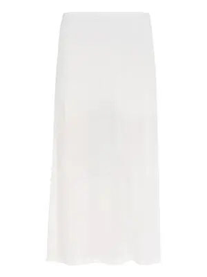 AKYN Sheer Fine-knit Midi Skirt - White