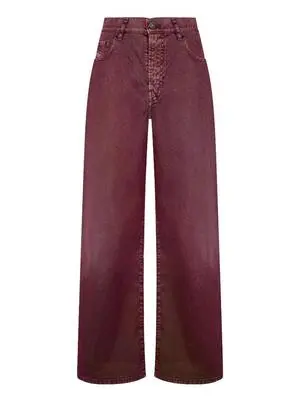DIESEL® High-Waisted Wide-Leg Jeans Red