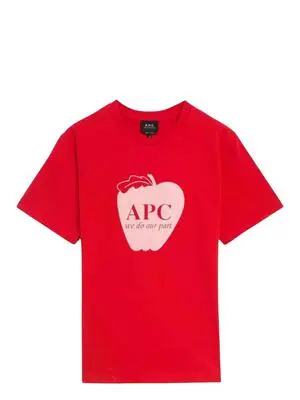 A.p.c. Graphic-print T-shirt - Red