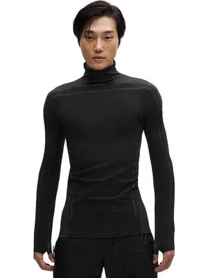Lululemon Team Canada Seamless Mock Neck Base Layer - Black/white