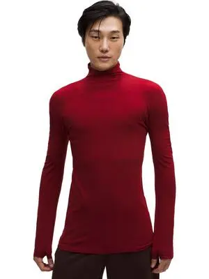 Lululemon Team Canada Seamless Mock Neck Base Layer - Dark Sport Red/cardinal