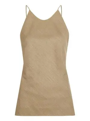 Calvin Klein Erin Wool-blend Halter Top - Light Brown