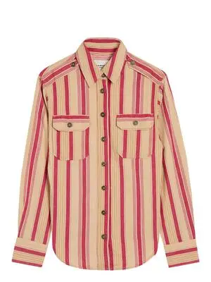 Isabel Marant Gelva Striped Cotton Shirt - Beige