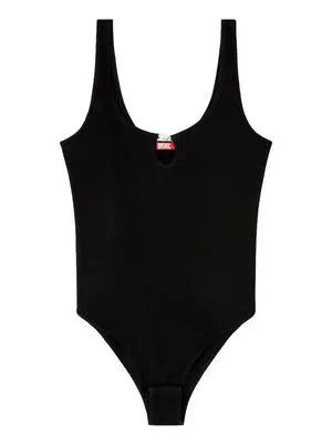 DIESEL® Maura Oval-d Rhinestone Embellished Bodysuit - Black