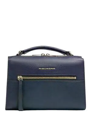 PIQUADRO Leather Crossbody Bag - Blue