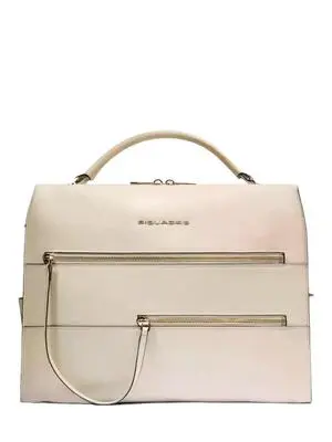 PIQUADRO Leather Laptop Bag - Neutrals