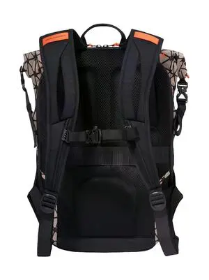PIQUADRO Geometric Pattern Roll-top Backpack - Neutrals