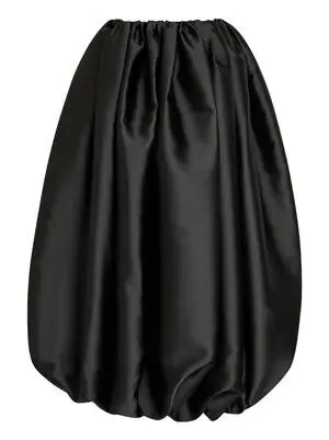 Calvin Klein Gathered Satin-crepe Maxi Skirt - Black