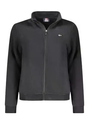 NORWAY 1963 Logo Patch Zip-Up Sweater Black