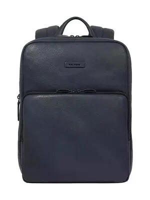PIQUADRO Logo Plaque Backpack - Blue