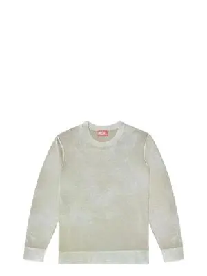DIESEL® Logo Embroidered Cotton Jumper - Grey