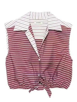 SANDRO Sandro Striped Tie-Hem Shirt