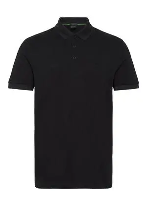 Hugo Boss Cotton Piqué Polo Shirt With Logo Black
