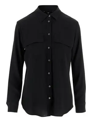 F.IT Acetate And Silk Shirt - Black