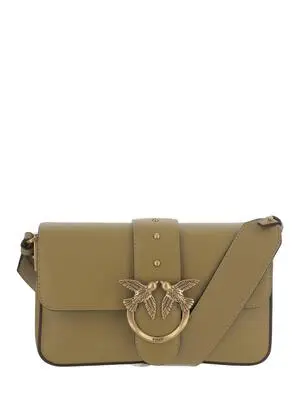 Pinko Love One Mini Leather Bag - Pinecone