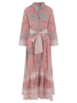PEP'S CANNES Floral Print Cotton Dress - Red