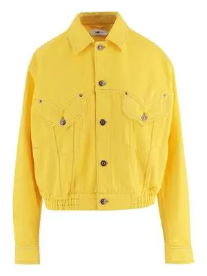 Versace Cotton Denim Jacket - Yellow