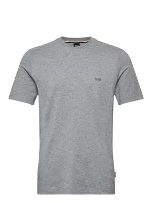 Hugo Boss Cotton T Shirt With Logo - Grigio