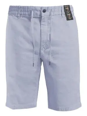 Hugo Boss Stretch Cotton Pants With Drawstring Waist - Light Blue
