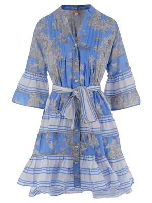 PEP'S CANNES Floral Print Cotton Dress - Red