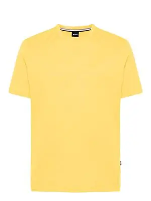 Hugo Boss Cotton T Shirt With Logo - Yellow