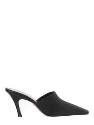 Amina Muaddi Jamie Silk Satin Mules - Nero