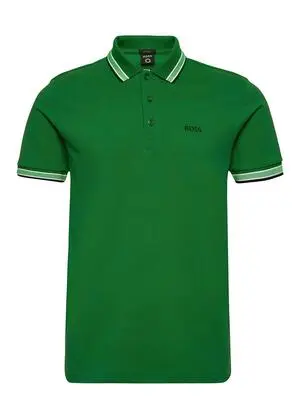 Hugo Boss Cotton Piqué Polo Shirt With Logo - Verde
