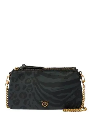 Pinko Pinko Animal Print Shoulder Bag Red