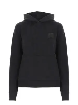 Just Cavalli Cotton Hooded Sweatshirt With Logo Detail - Black