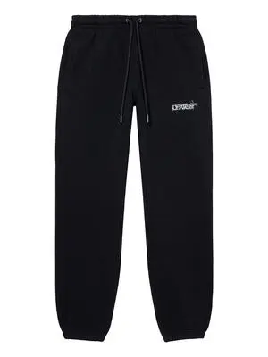 Off-White Cotton Pants With Logo - Black
