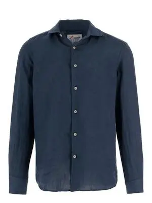 MC2 SAINT BARTH Linen Shirt - Blue