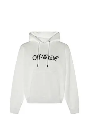 Off-White Cotton Hoodie With Logo - White