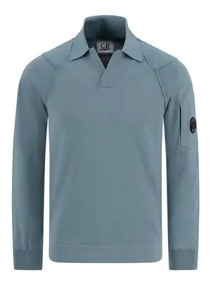 C.P. COMPANY Long Sleeved Cotton Polo Shirt