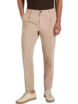 Incotex Tapered Pleated Trousers - Neutrals