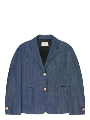 SLOWEAR Boxy-fit Button-fastening Blazer - Blue
