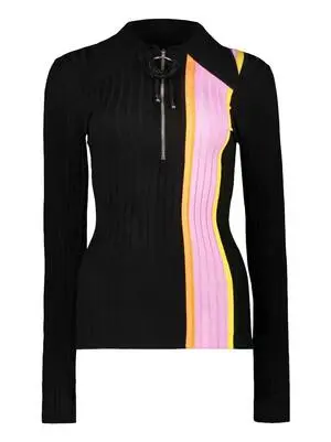 ELLERY Ellery Ribbed Knit Panelled Top