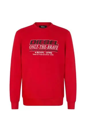 DIESEL® Graphic Print Sweatshirt - Red