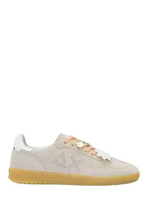 SUN 68 California Sun Flower Embellished Perforated Sneakers - Neutrals