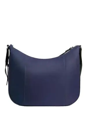 PIQUADRO Leather Panel Shoulder Bag - Blue