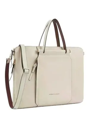 PIQUADRO Leather Laptop Bag - Neutrals