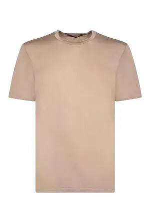 DANIELE FIESOLI Crew-neck Short-sleeve T-shirt - Brown