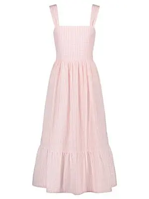 PALINGÉNÉSIE Jeanne Pink Gingham Maxi Dress - Orange
