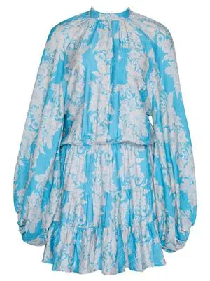 STATE OF GEORGIA Nirvana Mini Flare Dress - Blue