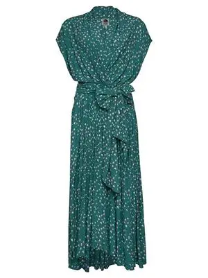 STATE OF GEORGIA Speckled Wrap Dress - Green
